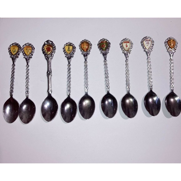 Other | Lot Of 9 Vintage Collectible Souvenir Travel Spoons Decorative ...